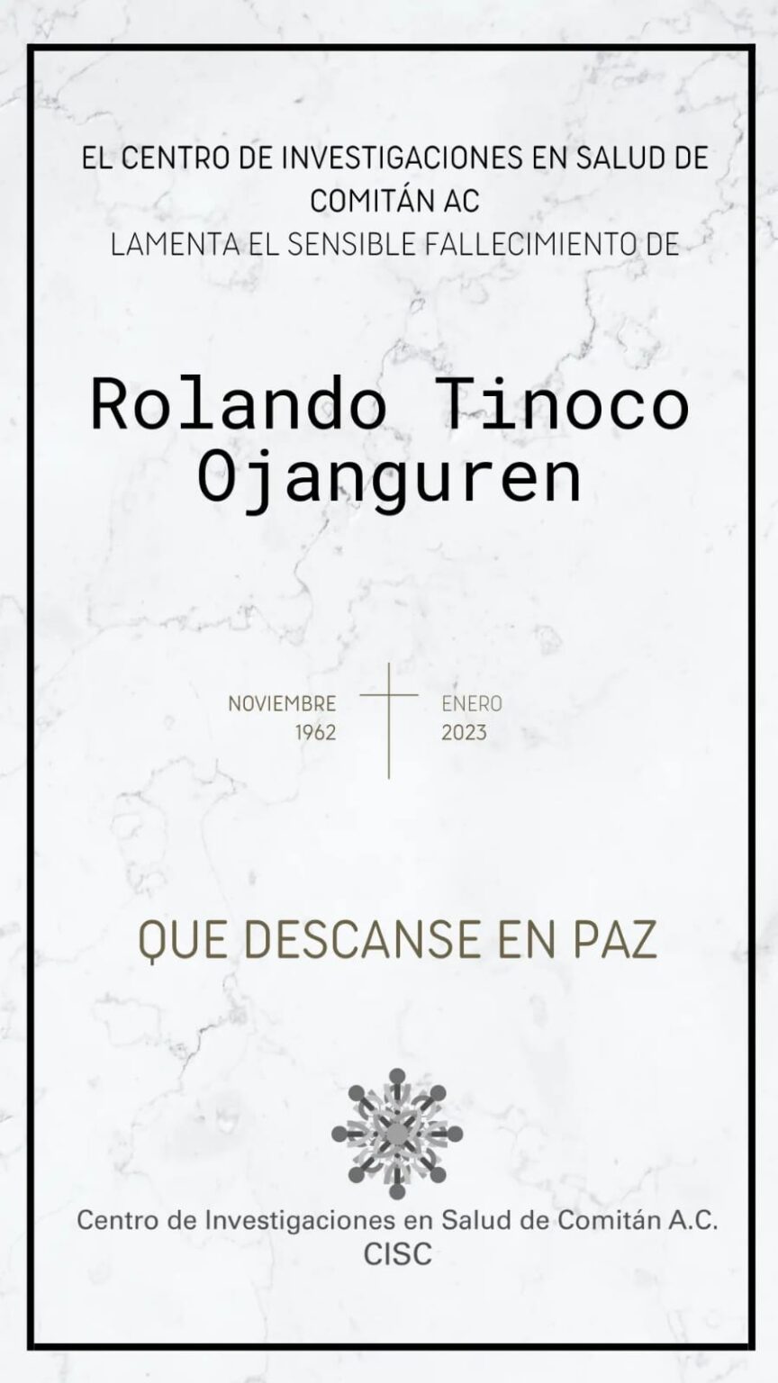 Condolencias por el fallecimiento del Dr. Rolando Tinoco Ojanguren - Portal de El Colegio de la ...